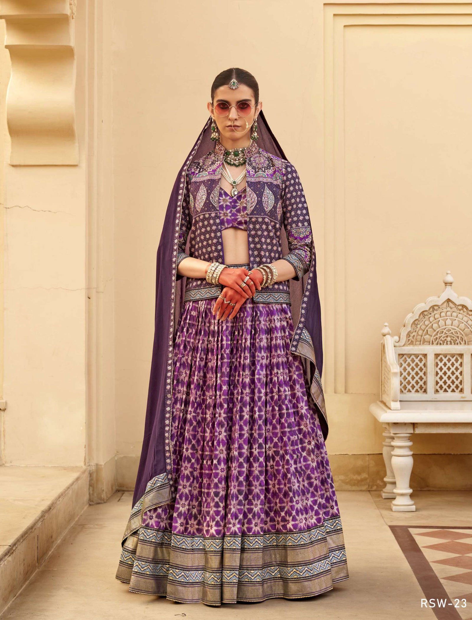 Purple Color Lehenga Choli : Exploring Regal Radiance for Brides.